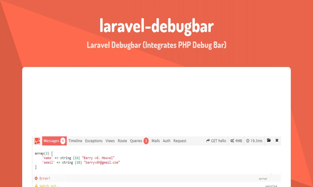 Cài đặt và sử dụng Laravel Debugbar - Quang Dat